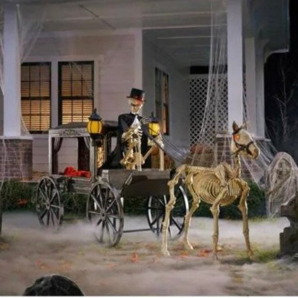 Home Interiors | Party Supplies | 5ft Animated Led Haunted Hearse With ...